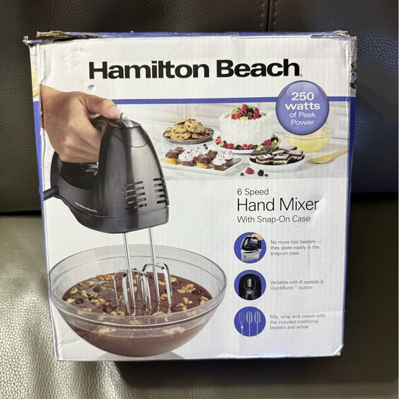 Hamilton Beach | Kitchen | New In Box Hamilton Beach Black Hand Mixer ...